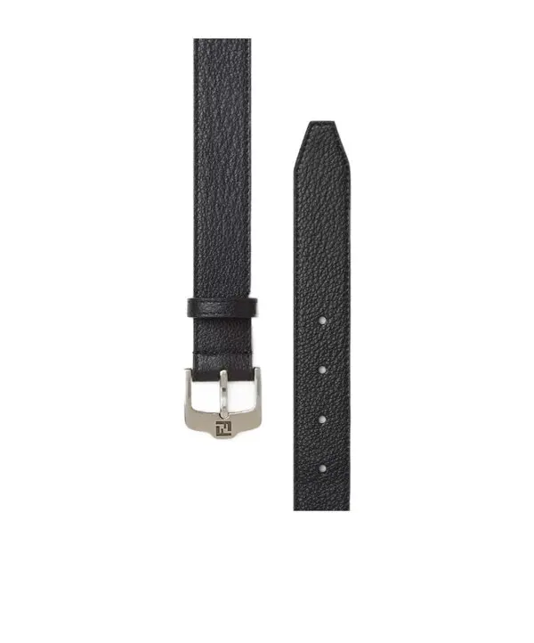 Fendi Logo Buckle Leather Belt - Black