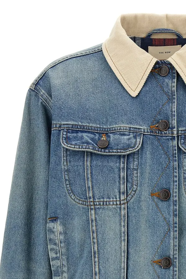 THE ROW Lapel Long Sleeve Denim Jacket