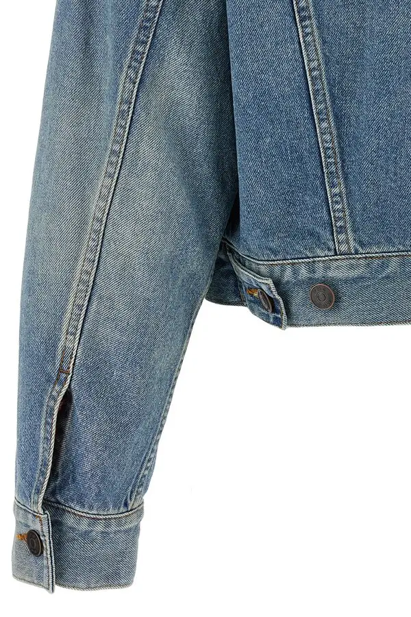 THE ROW Lapel Long Sleeve Denim Jacket
