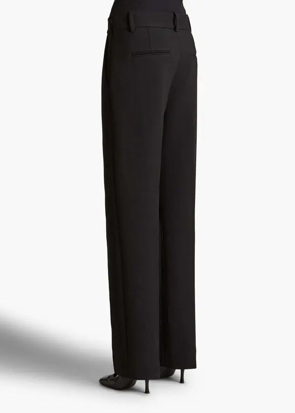 Khaite Cambie Wool Casual Pants - Black