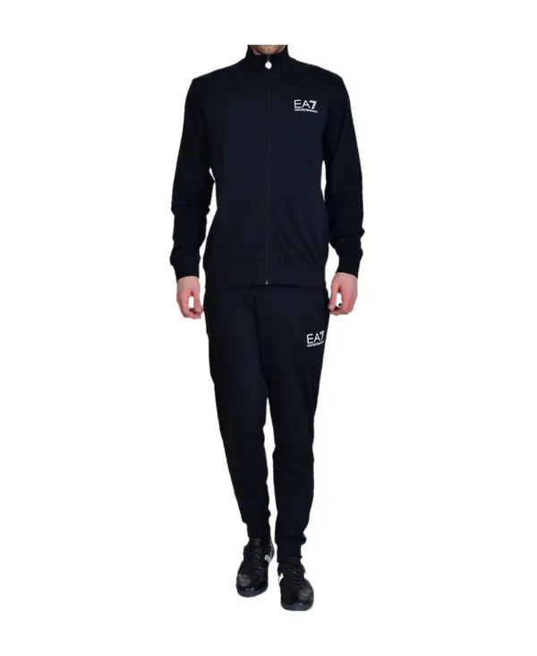EA7 Long-sleeved Sports Suit With Logo - Black