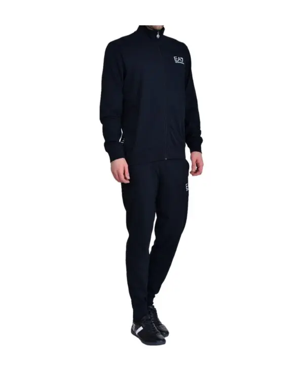 EA7 Long-sleeved Sports Suit With Logo - Black