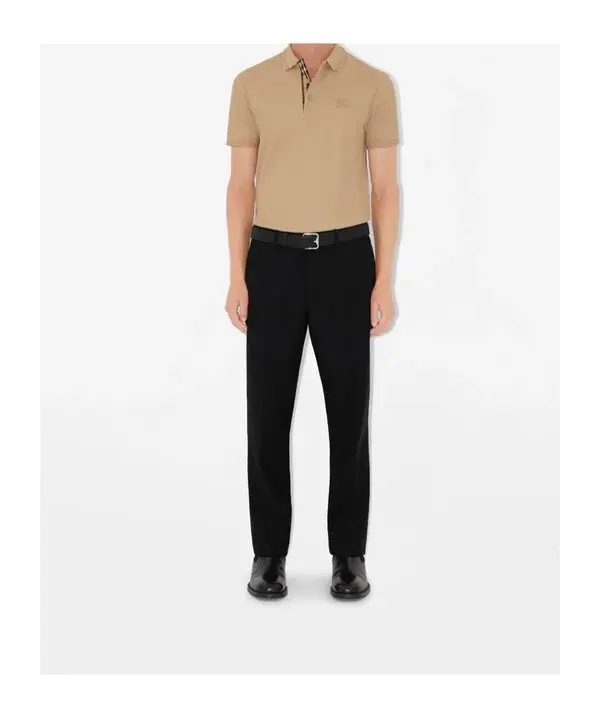 Burberry Logo Embroidered Short Sleeved Polo Shirt