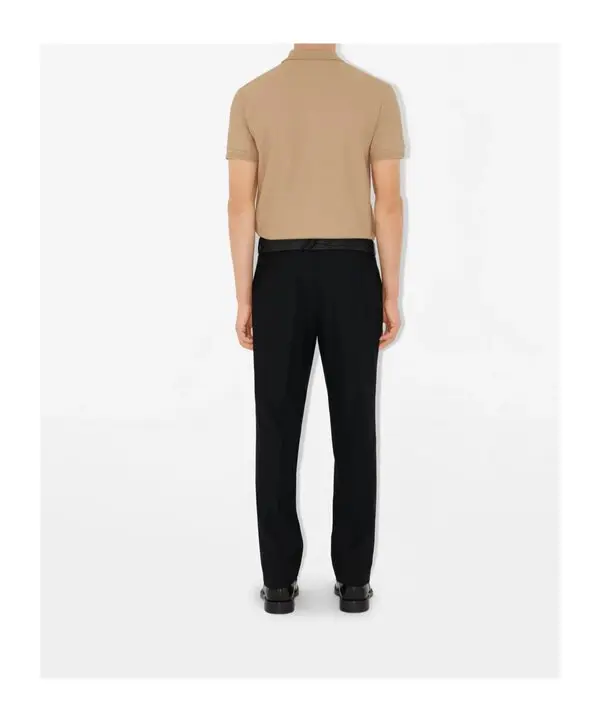 Burberry Logo Embroidered Short Sleeved Polo Shirt
