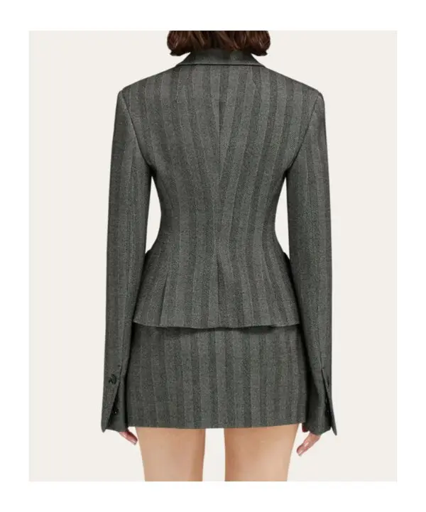 FERRAGAMO Single-breasted Blazer - Black/sand