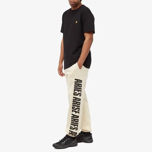 Aries Cotton Track Pants - White