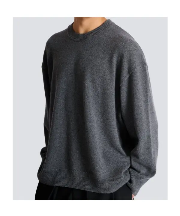 Balmain Logo Patch Crewneck Knit Sweater