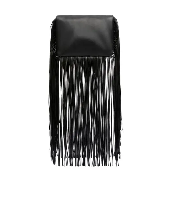 Max Mara Sportmax Soffy Fringes Logo Debossed Pouch