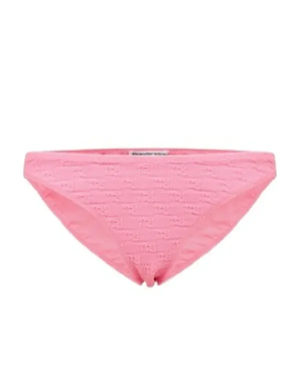 Alexander Wang Textured Logo Bikini Bottoms - Pink