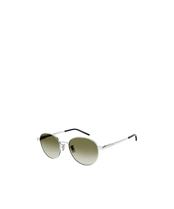 Saint Laurent Metallic Round Frame Sunglasses - Multicolor