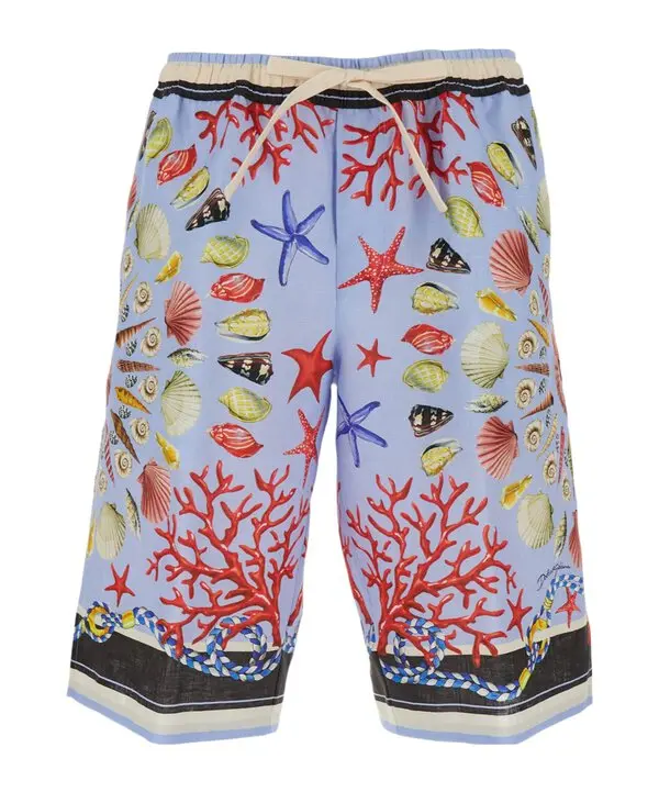 Dolce & Gabbana Graphic Print Shorts - Blue