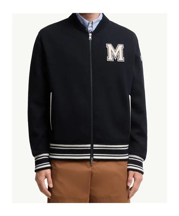 Moncler Logo Patch Bomber Jacket