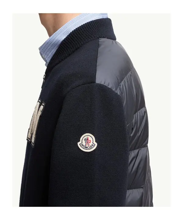 Moncler Logo Patch Bomber Jacket