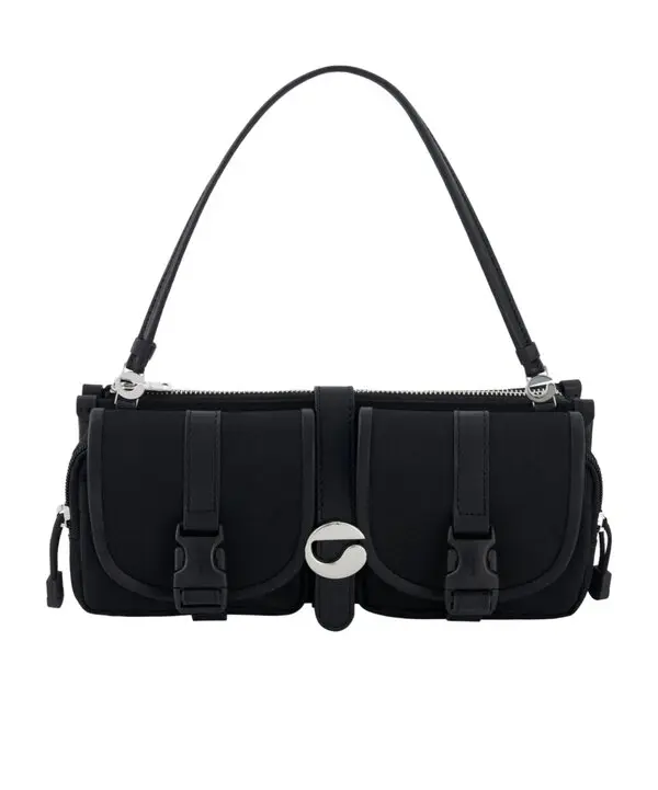 Coperni Cargo Logo-buckle Shoulder Bag - Black