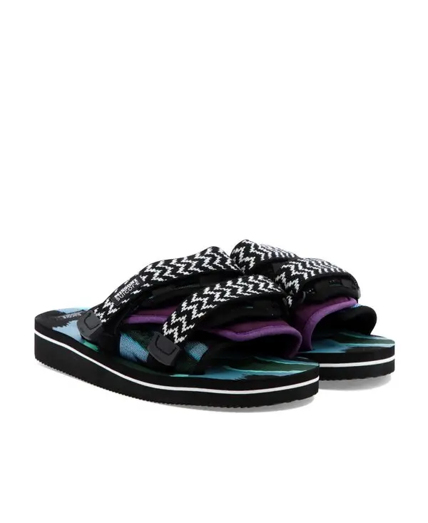 Suicoke Double-belt Slide Sandals - Black