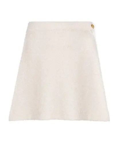 Dior Flared Mini Skirt With Logo Detail - Beige