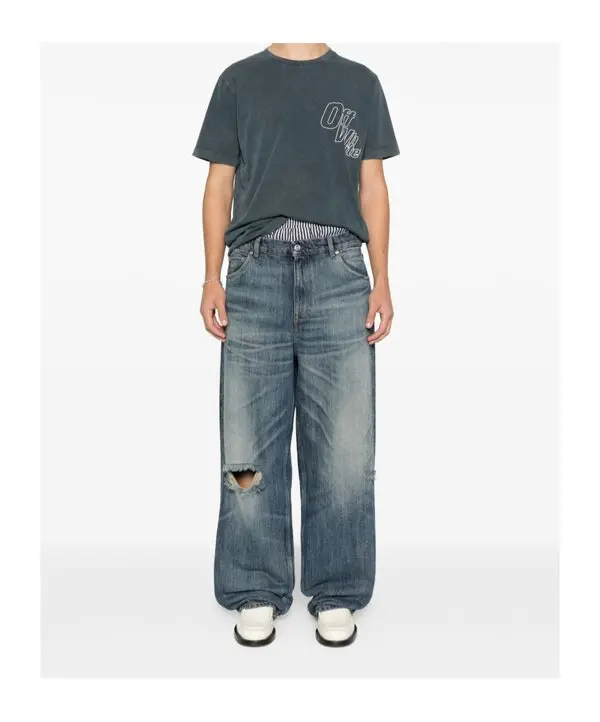 Off-White Outline-arrow Logo-print T-shirt