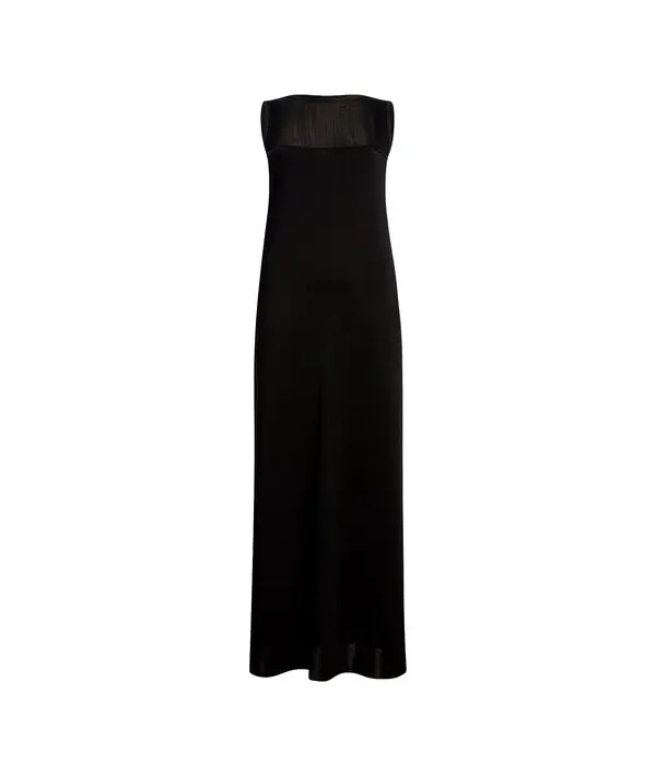 Khaite Sleeveless Sheer-panel Maxi Dress