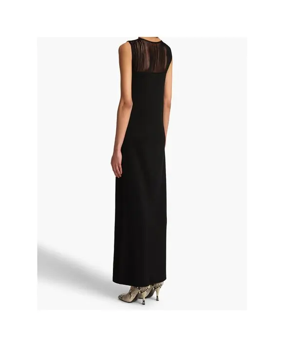 Khaite Sleeveless Sheer-panel Maxi Dress