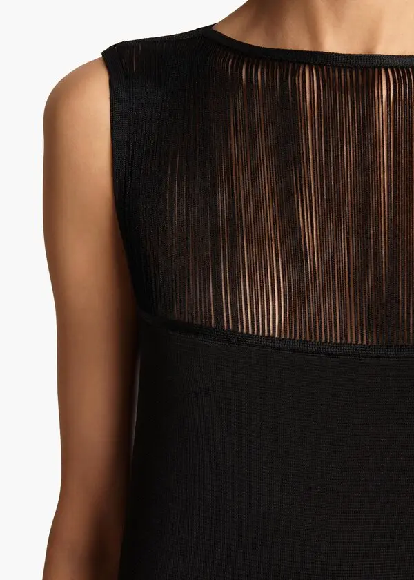 Khaite Sleeveless Sheer-panel Maxi Dress