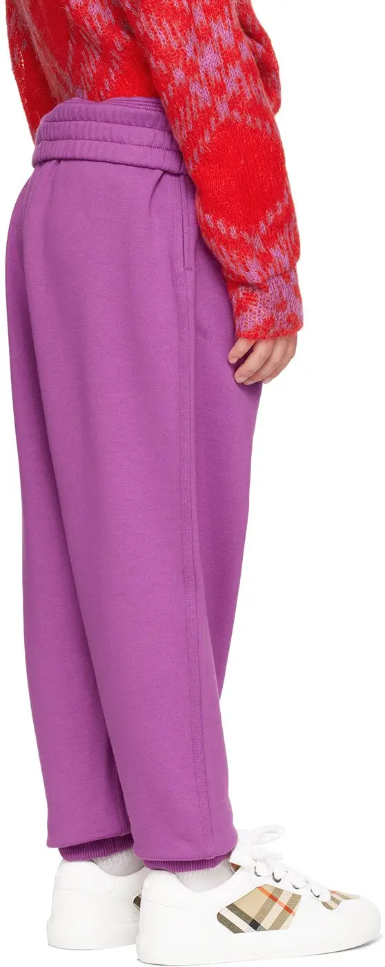Burberry Appliqué-logo Joggers - Purple