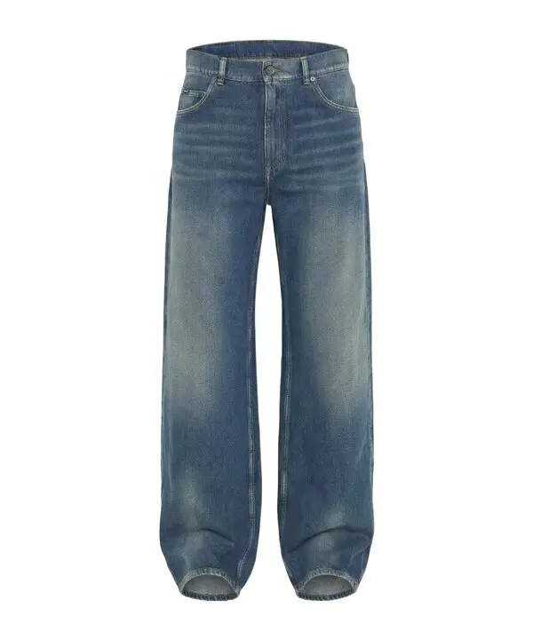 Dolce & Gabbana Logo Plaque Jeans - Blue