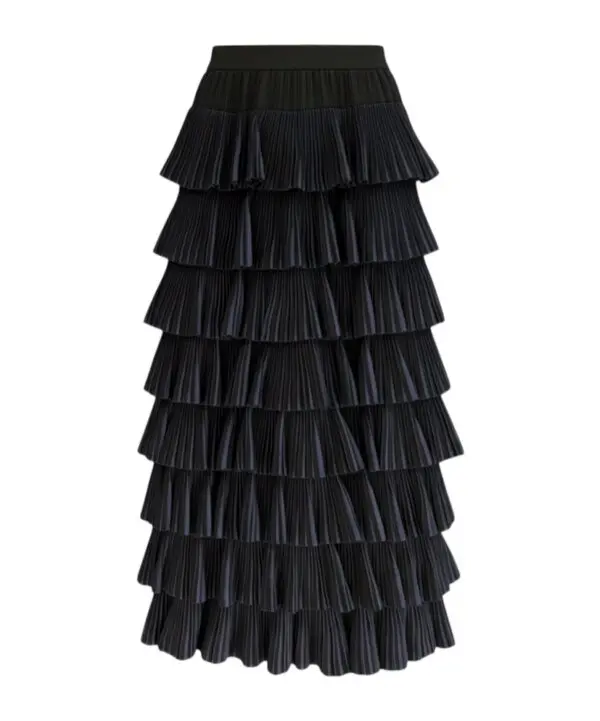 Alaïa Tiered Pleated Skirt