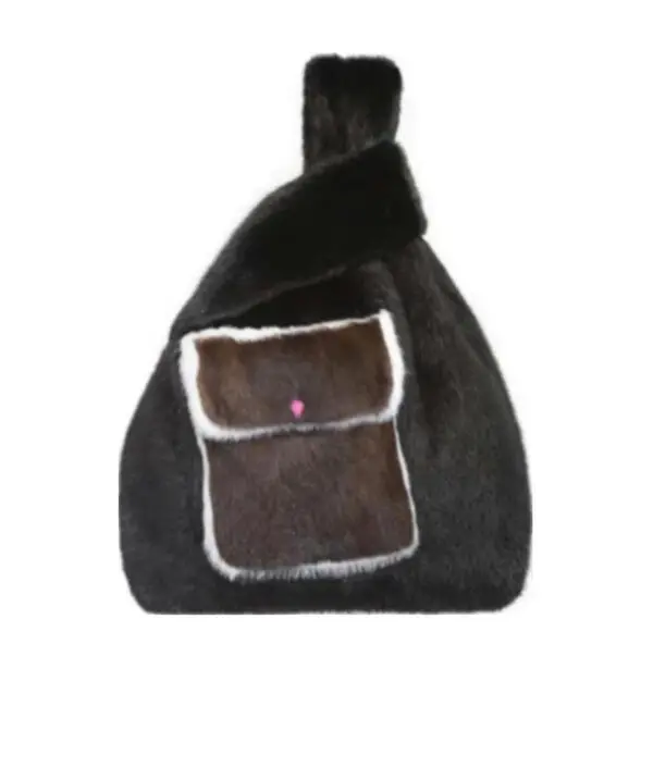 Simonette Ravizza Fur Handbag - Black