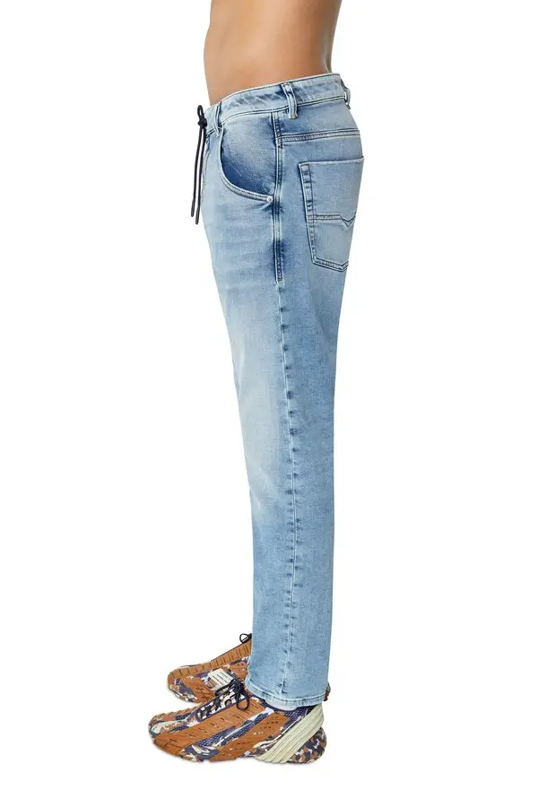 DIESEL® Tapered Drawstring Waist Jeans In Light Wash