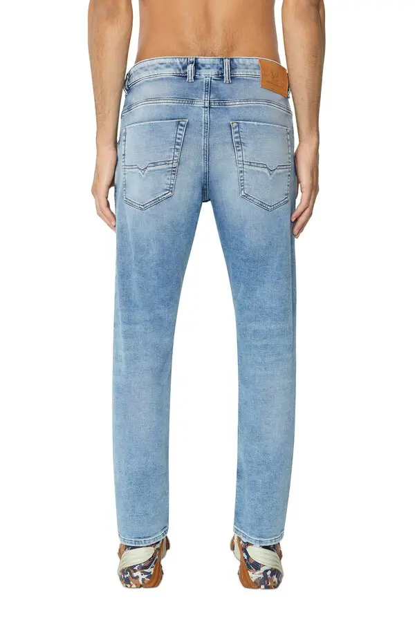 DIESEL® Tapered Drawstring Waist Jeans In Light Wash