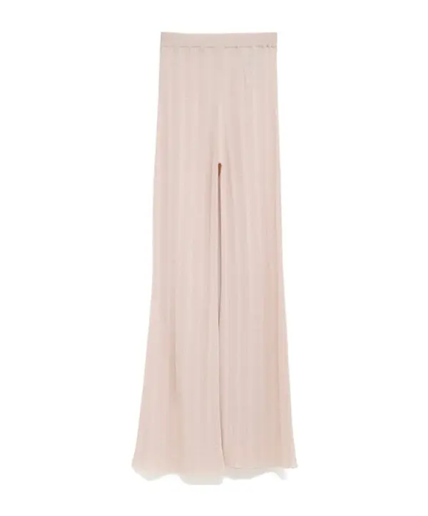 JIL SANDER Ribbed-knit Trousers - Pink