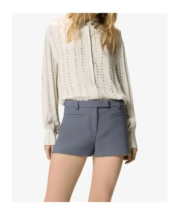 Pinko Embellished Long-sleeved Blouse - White