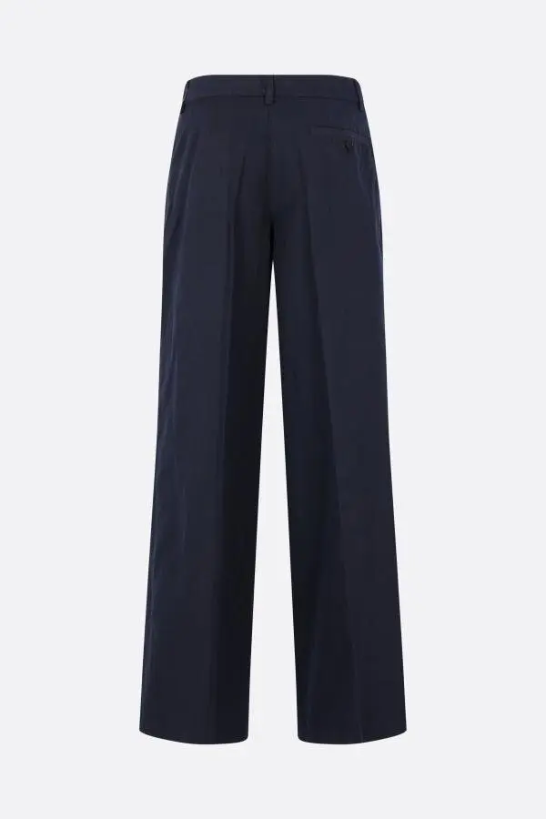 Aspesi Wide-leg Pleated Trousers - Black
