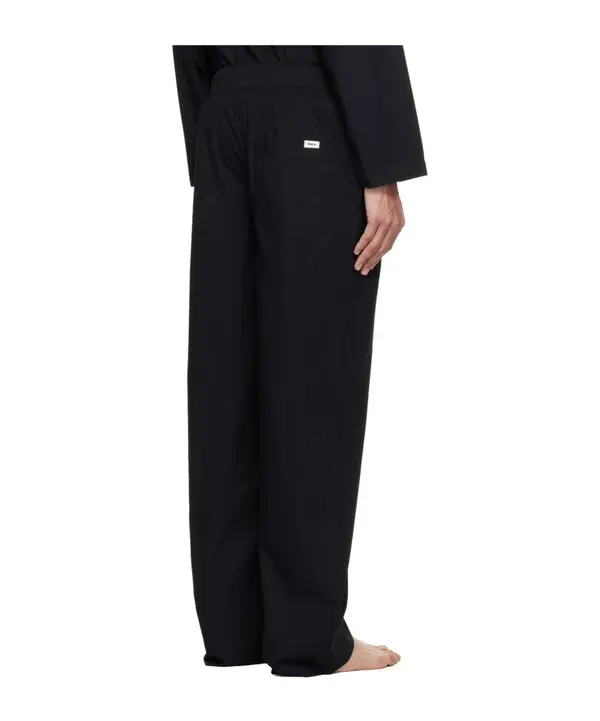 TEKLA Drawstring Pajama Pants - All-black