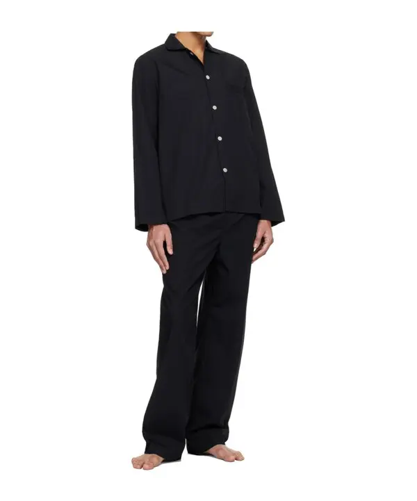 TEKLA Drawstring Pajama Pants - All-black