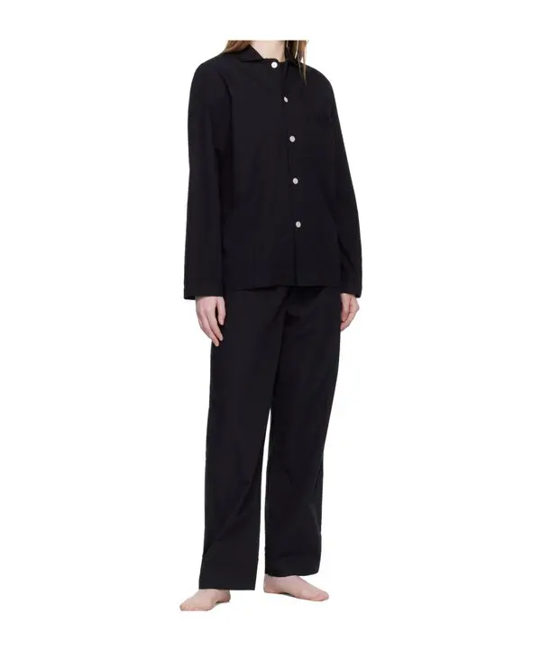 TEKLA Drawstring Pajama Pants - All-black