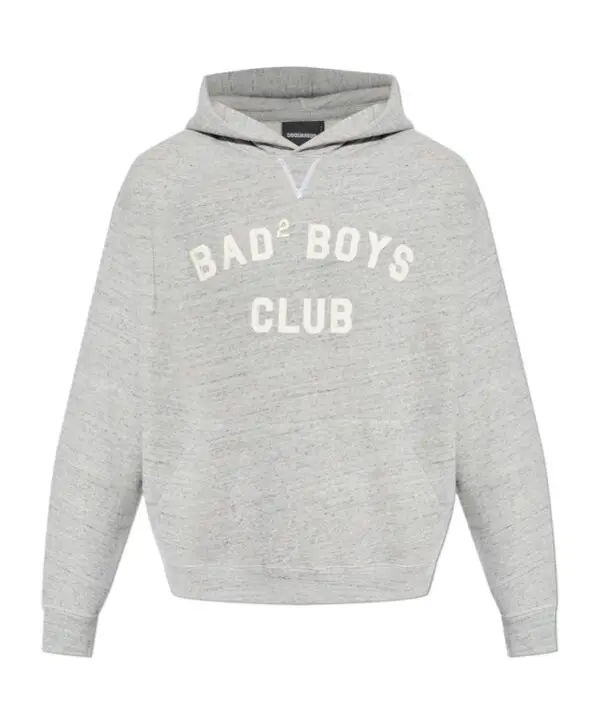 Dsquared2 Long Sleeve Logo Embroidered Hoodie - Grey