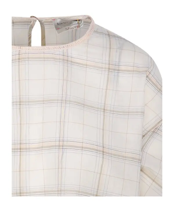 FORTE_FORTE Checked Long Sleeve Top
