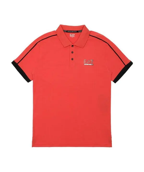 EA7 Logo Lapel Polo Shirt