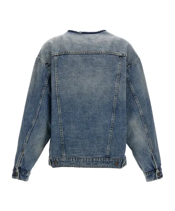 R13 Faded Effect Denim Coat
