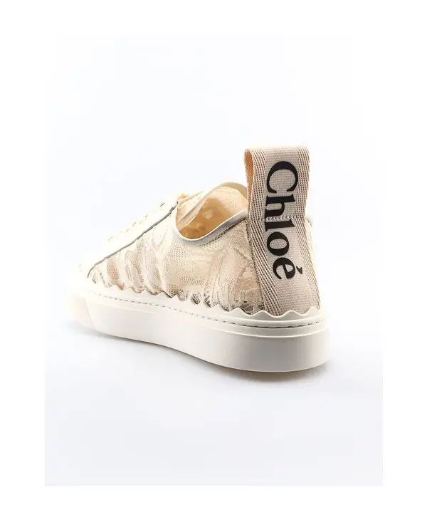 Chloé Lauren Lace Up Sneakers - White