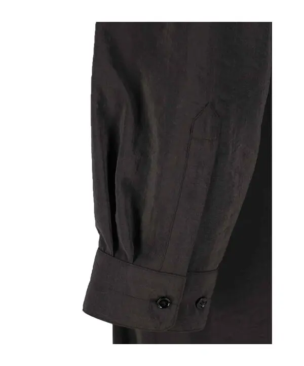 LEMAIRE Straight Collar Twisted Dress - Dark Espresso