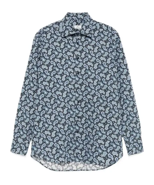 Etro Paisley-print Curved Hem Shirt