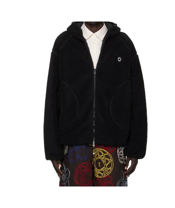 Kenzo Zip-up Hooded Fleece Jacket