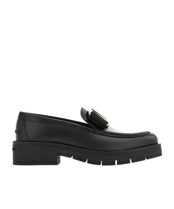 FERRAGAMO Mirty Slip-on Loafers - Black