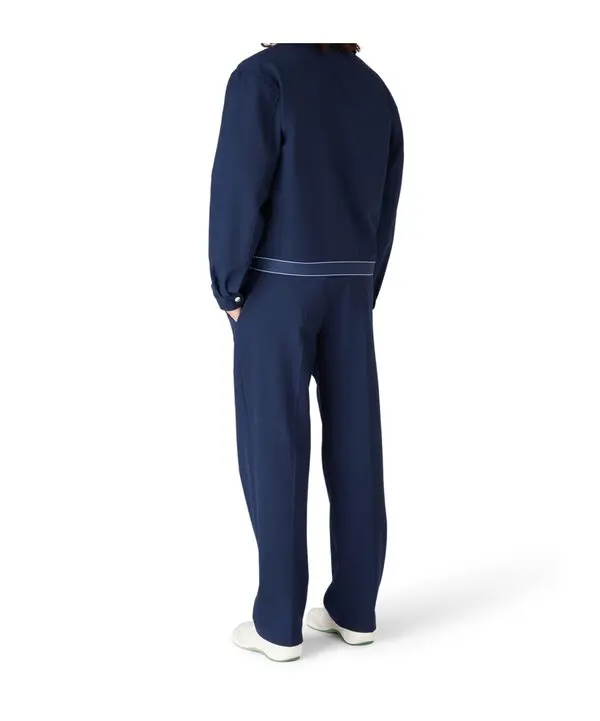 Casablanca Logo Trim Zip-up Jacket - Navy Blue