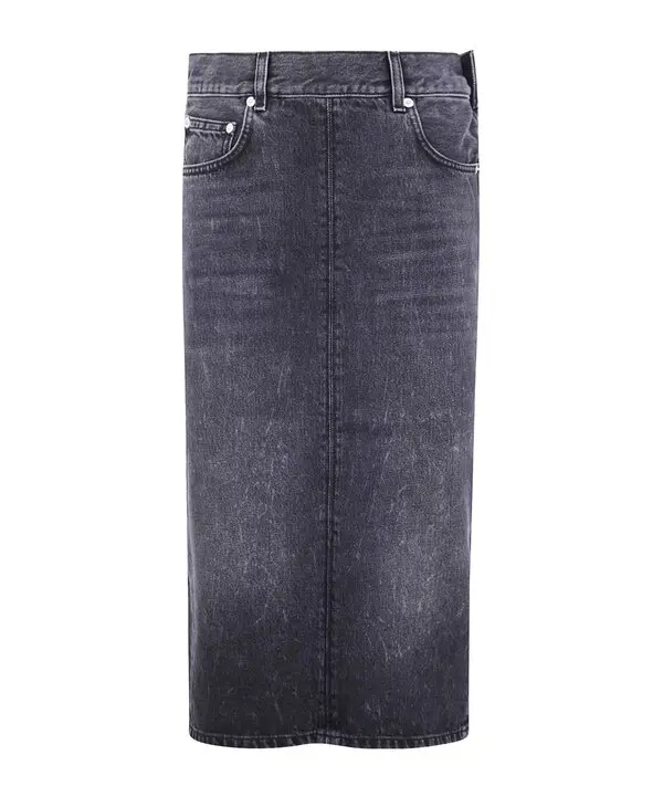 HAIKURE Kim Denim Knee-length Skirt - Black