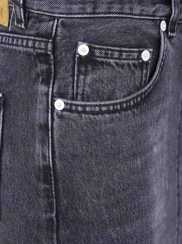 HAIKURE Kim Denim Knee-length Skirt - Black