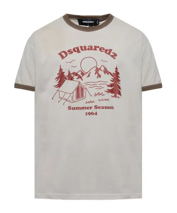Dsquared2 Graphic Printed Crewneck T-shirt