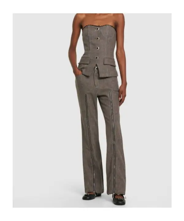 Andersson Bell Zipper Flare Casual Pants